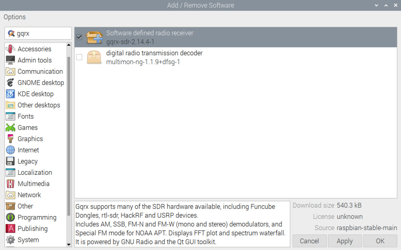RTL-SDR on Raspberry Pi4 – Telecommunications, Navigation & Electronics